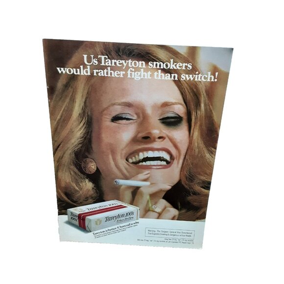 Tareyton Cigarettes | Art | 974 Tareyton Cigarettes Woman Smoker Black ...